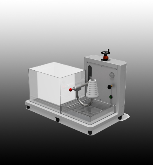 Handschuhprüfgerät nach DIN EN 374-2